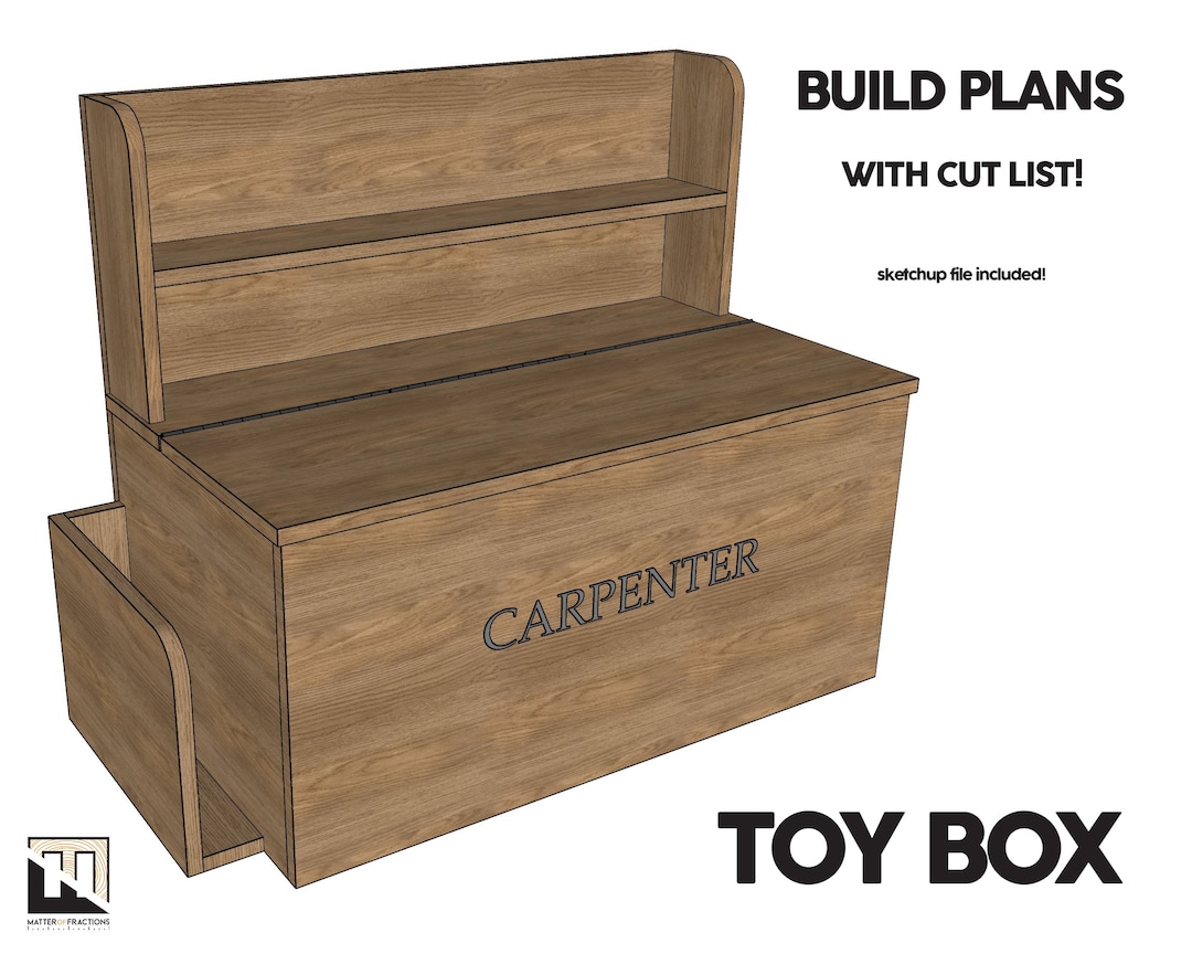 Toy Box - Woodworking Build Plans - PDF - SKP - Etsy