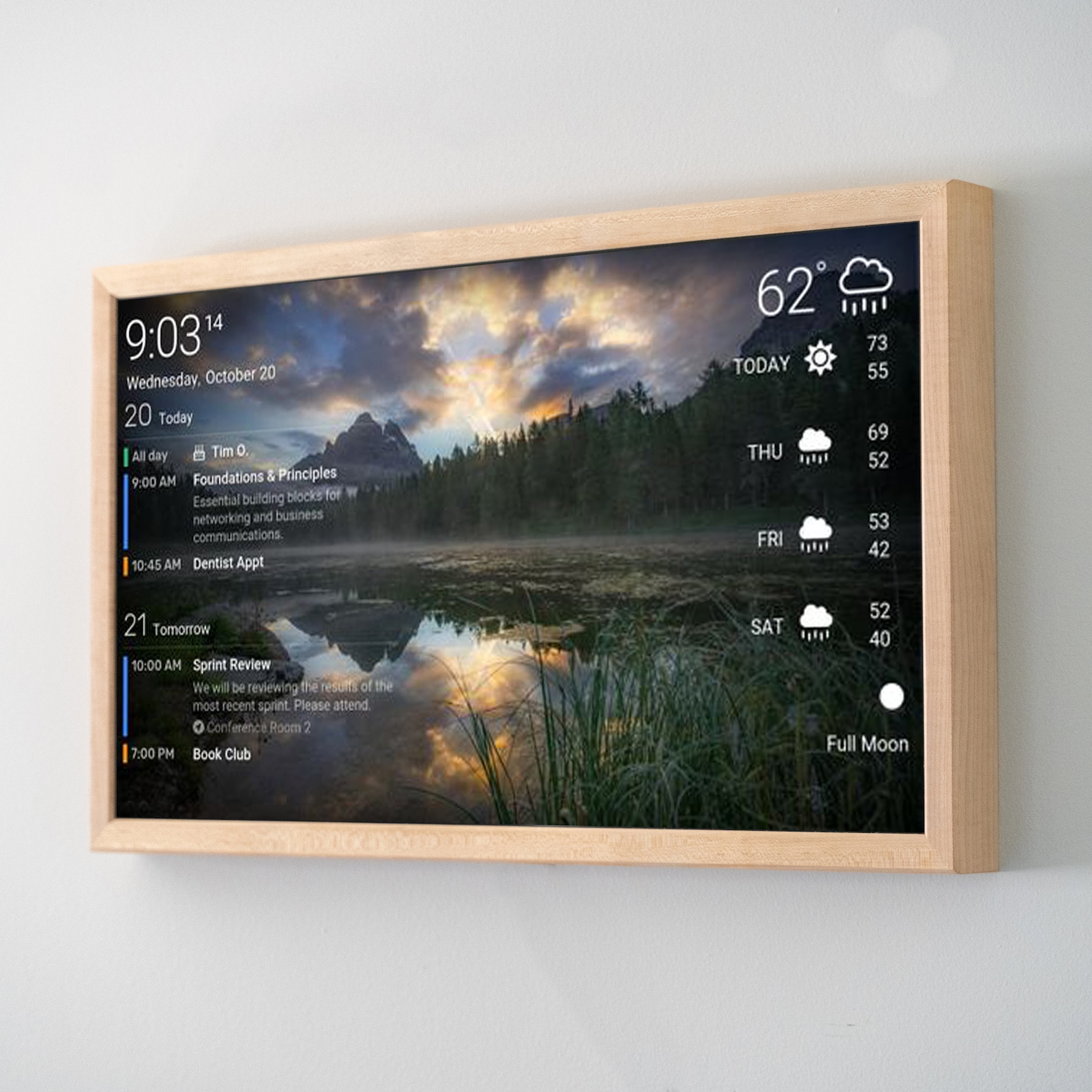32" Smart Digital Wall Display - HD Screen With Wifi Calendar ...