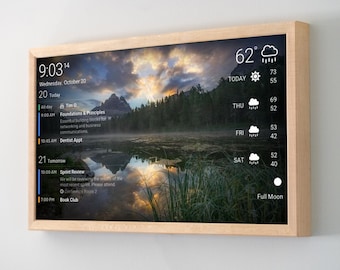 Digital Wall Display and Calendar Smart Screen textured Frame - Etsy