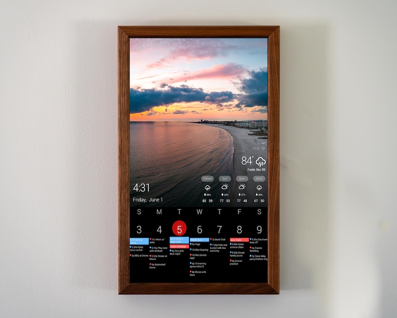 24" Smart Digital Wall Display - HD Screen With Wifi Calendar ...