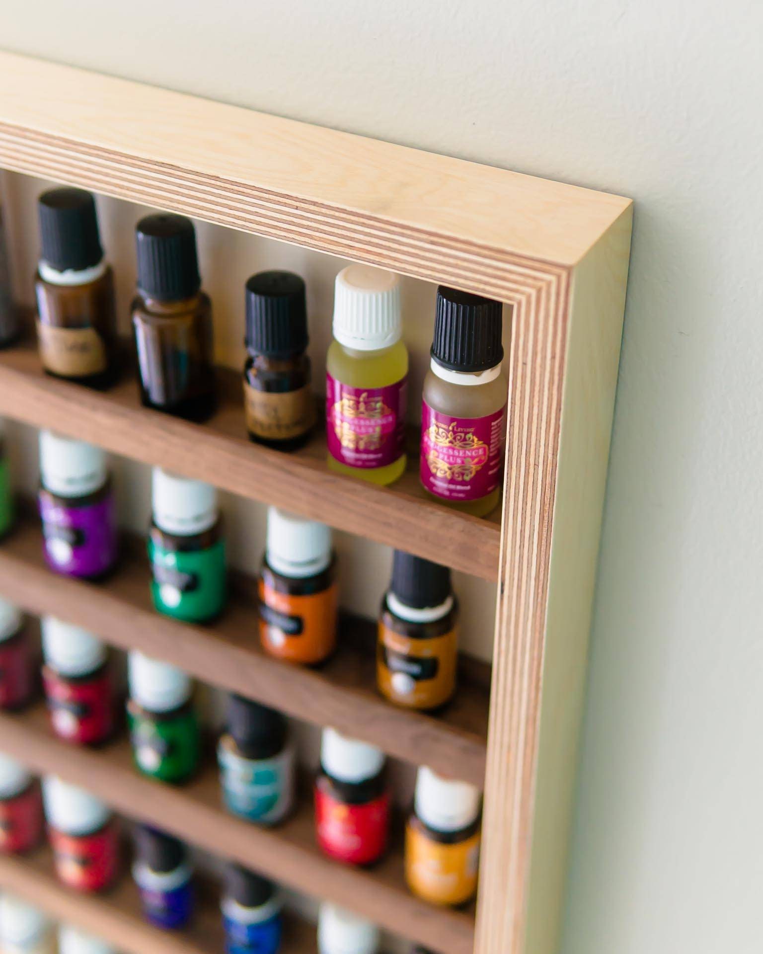 Essential Oil Shelf - Modern Walnut & Plywood - Etsy
