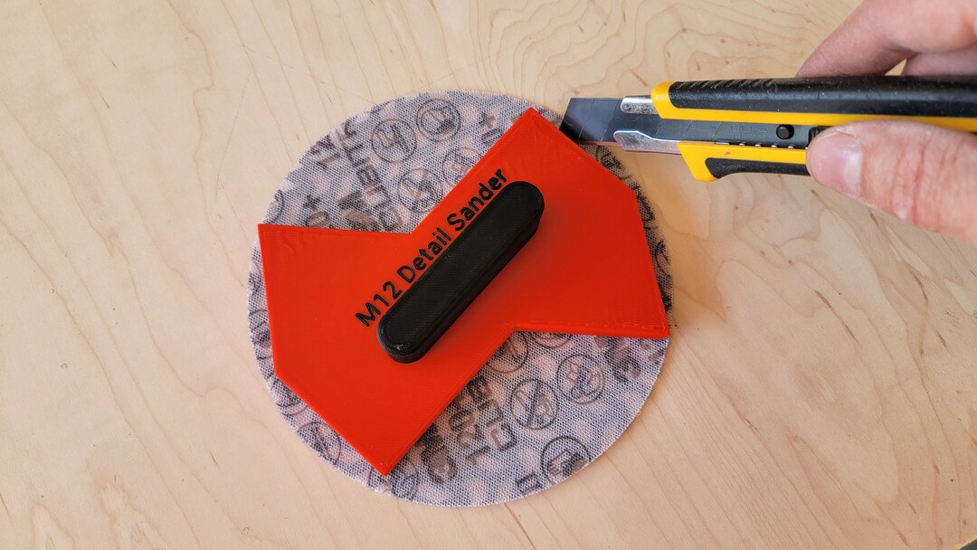 3D Printed Sandpaper Cutting Tool for Milwaukee M12 Detail Sander - DIY ...