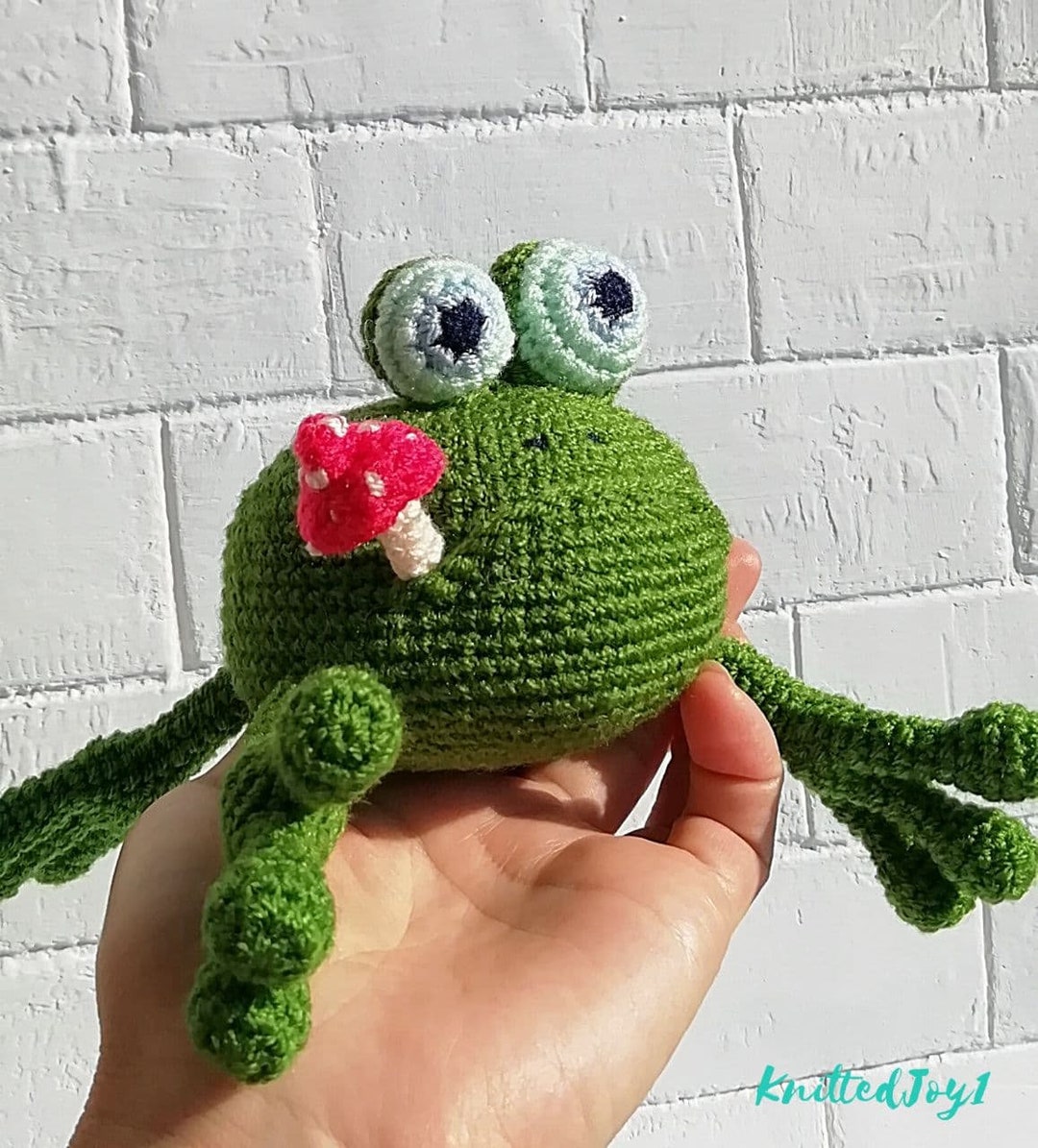 Frog Mushroom Amigurumi Toy Frog Plush Todler Gift Living Room - Etsy