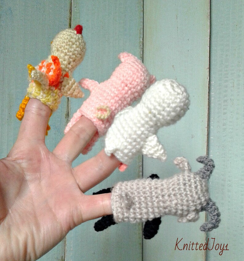 Crochet finger puppets Wintering beasts amigurumi finger | Etsy