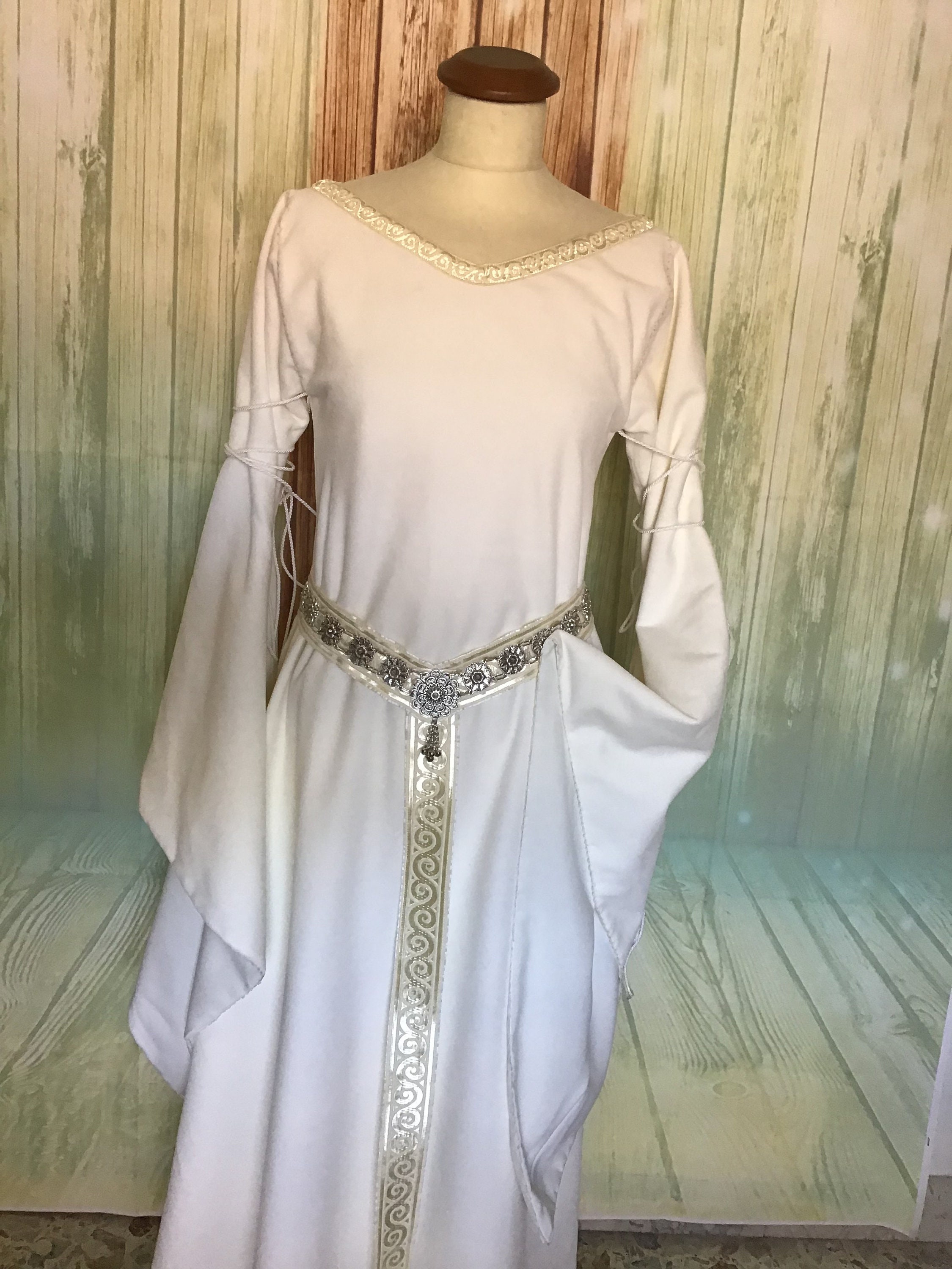 Lord of the Rings Eowyn Rohan White Dress - Etsy UK