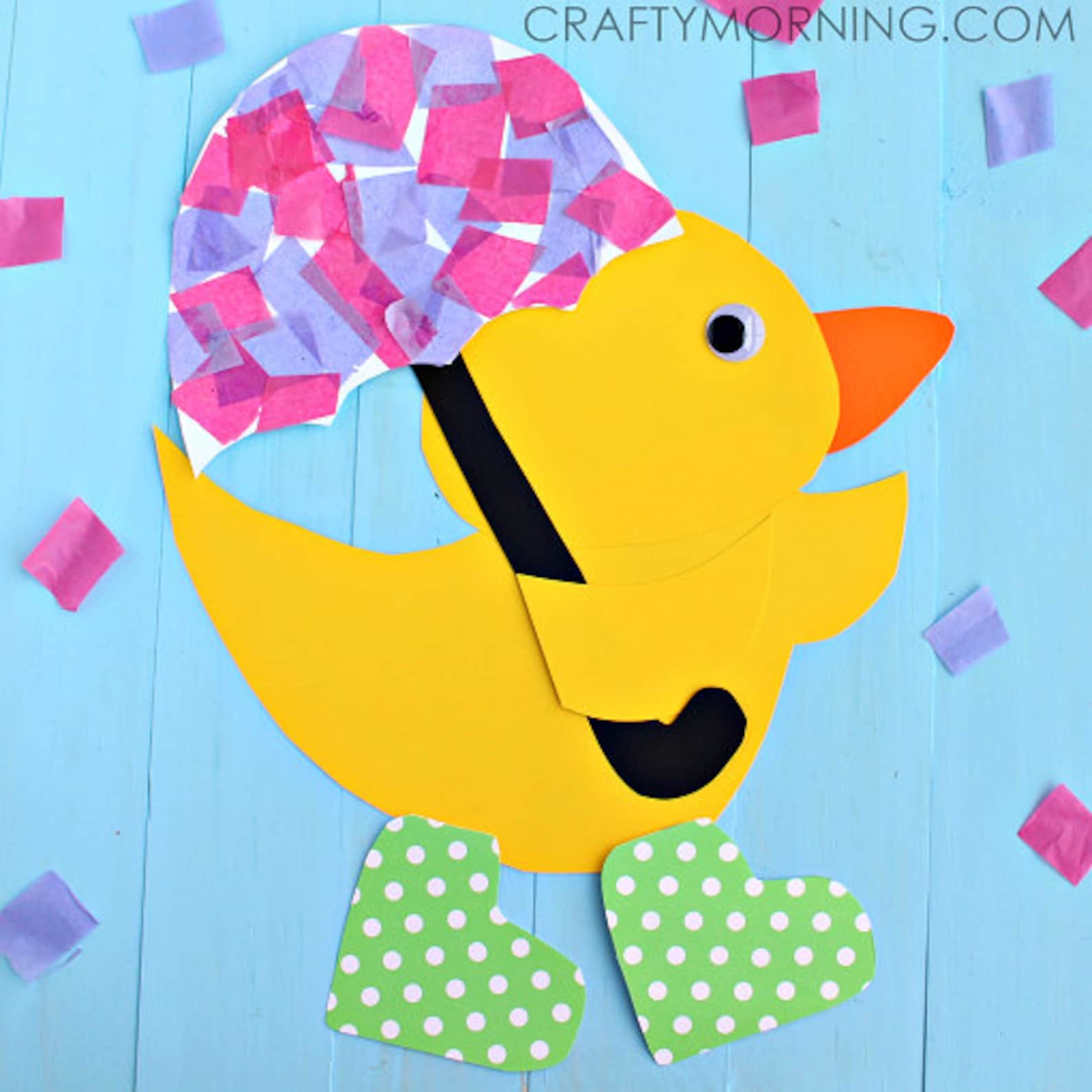 Rainy Day Duck Craft Template - Etsy