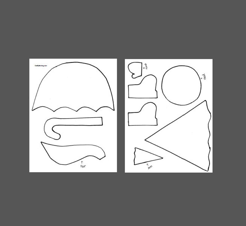 Girl in Rain Boots Craft Template - Etsy