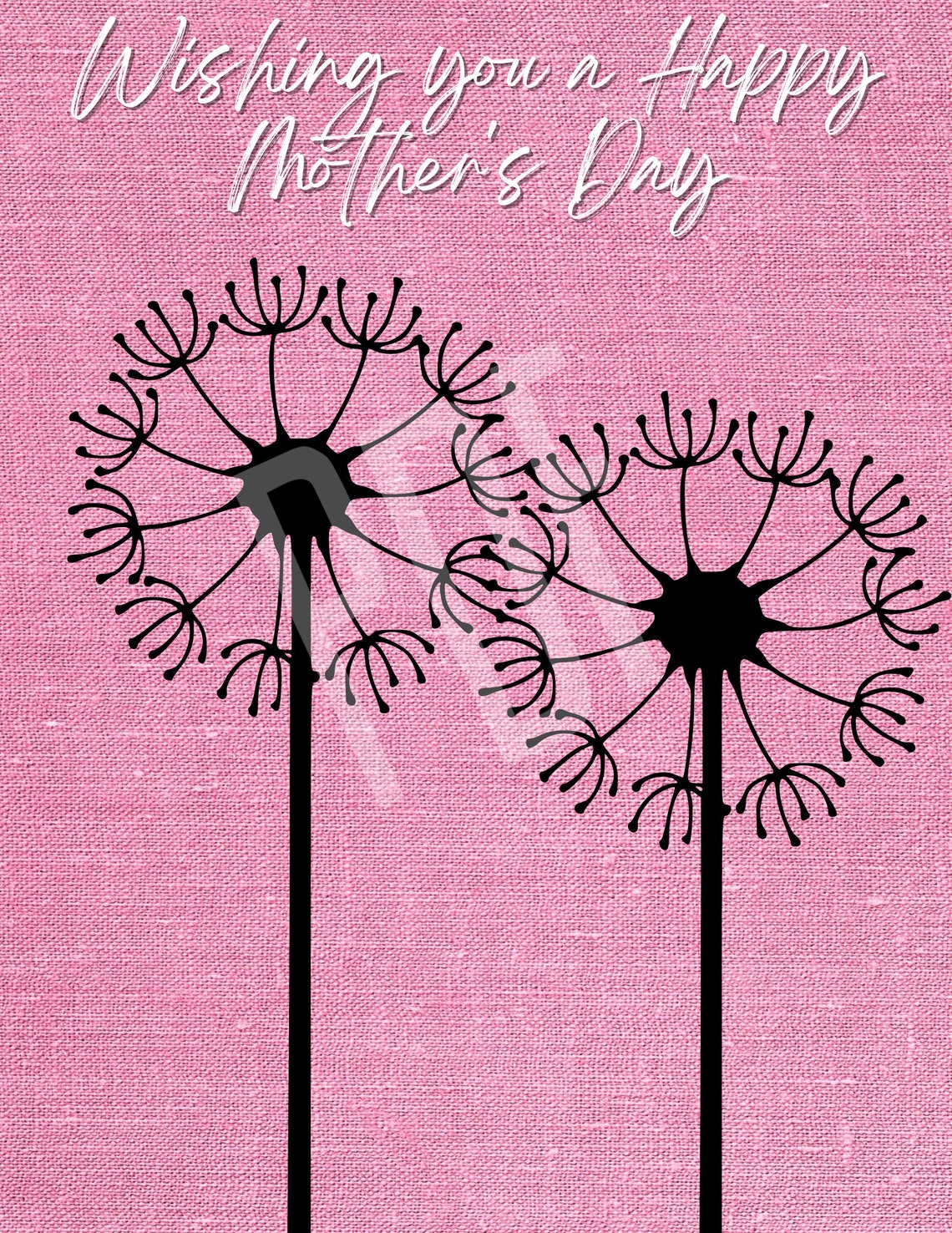 Printable Mother's Day Dandelion Fingerprint Printable - Etsy