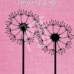 Printable Mother's Day Dandelion Fingerprint Printable Craft - Etsy
