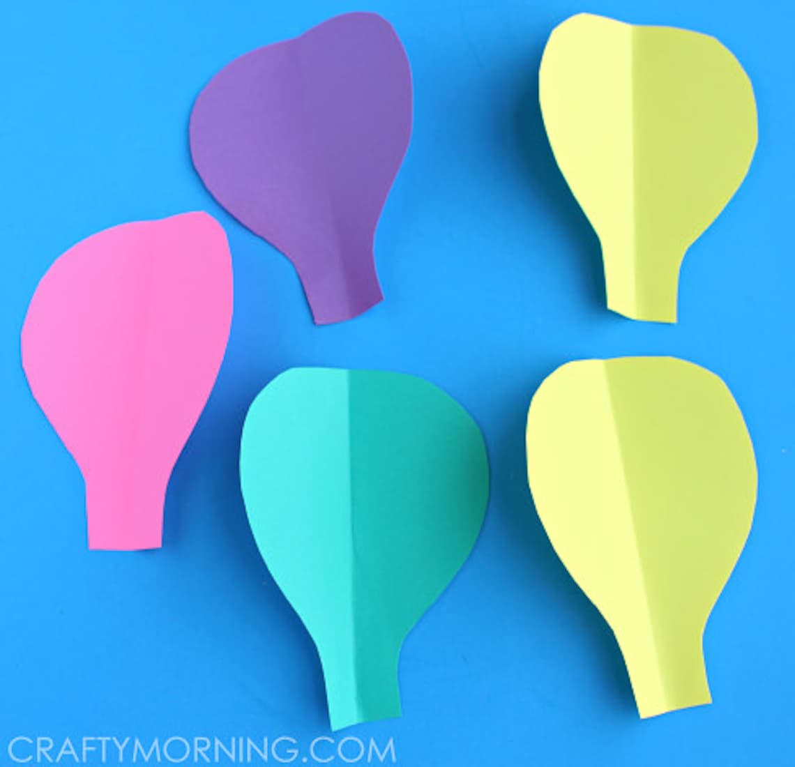3D Spinning Hot Air Balloon Craft Template - Etsy UK