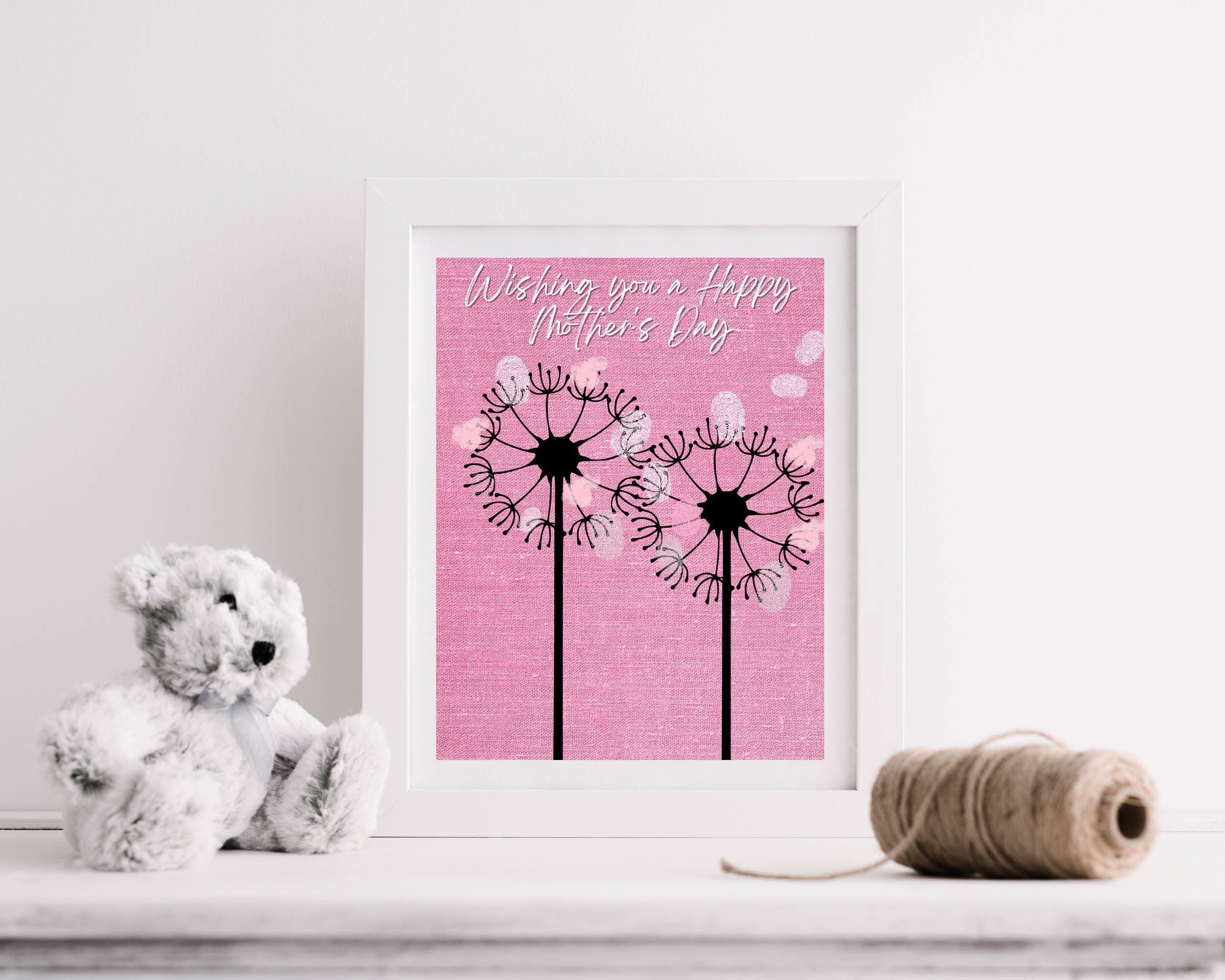 Printable Mother's Day Dandelion Fingerprint Printable Craft - Etsy