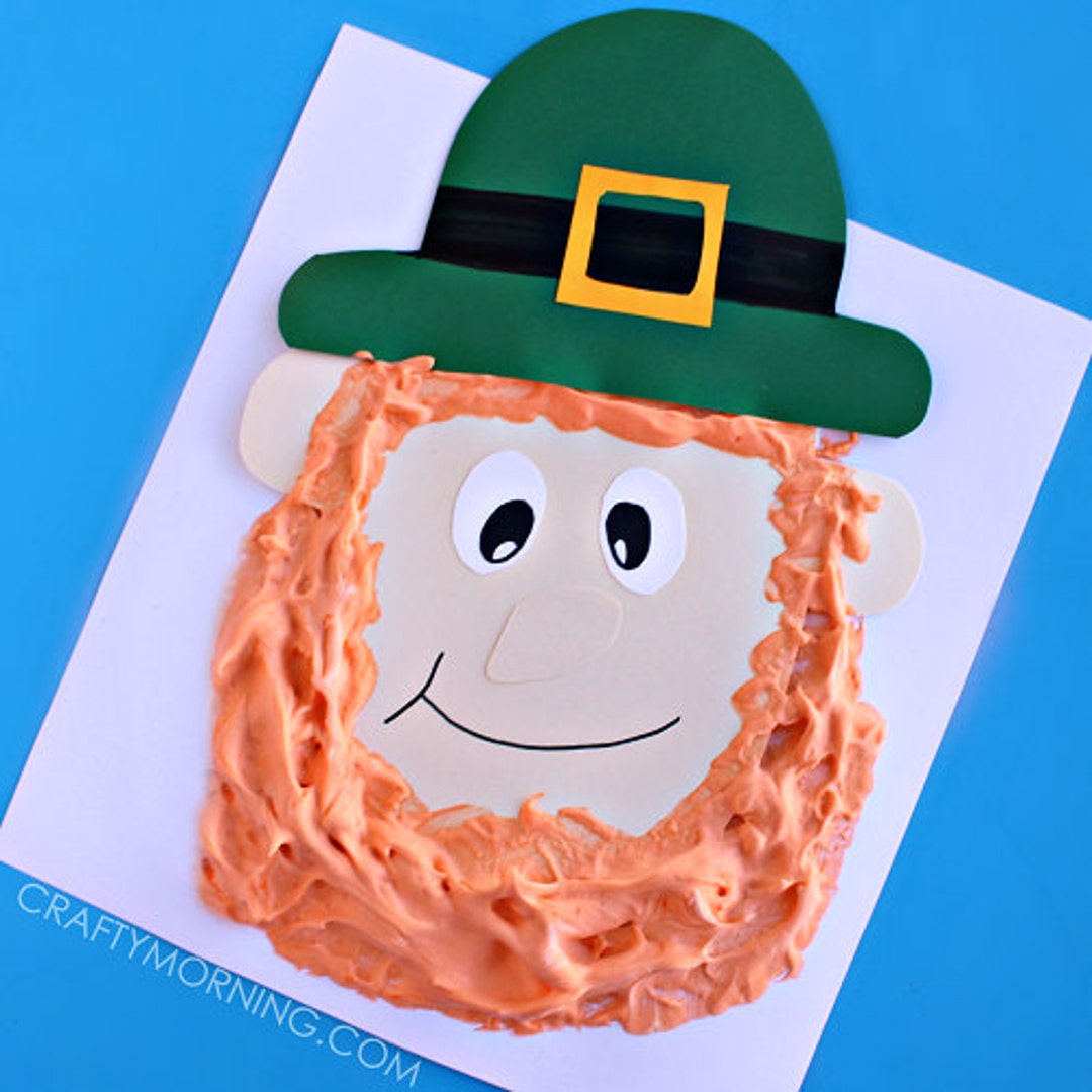 Puffy Paint Leprechaun Craft Template - Etsy