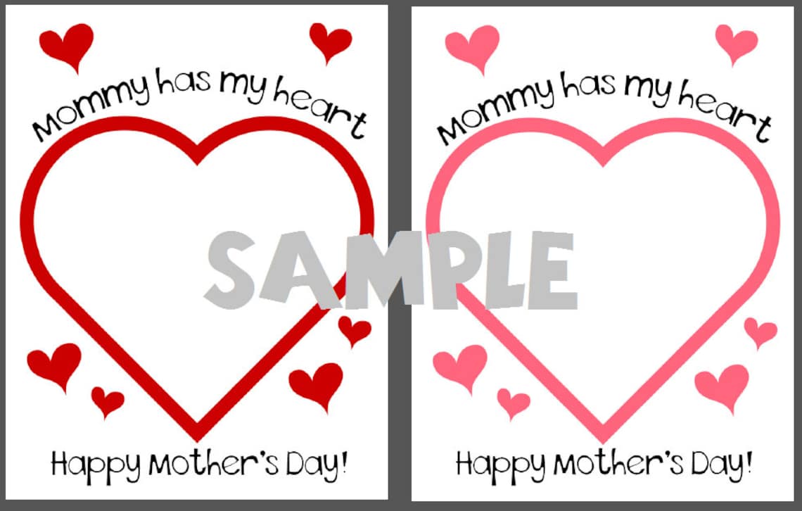 Mother's Day Printable "mommy Has My Heart" - Etsy
