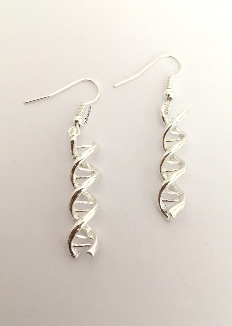 DNA Earrings Double Helix Earrings Science Jewelry | Etsy