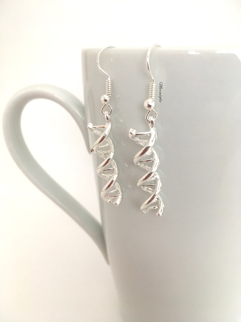 DNA Earrings Double Helix Earrings Science Jewelry | Etsy