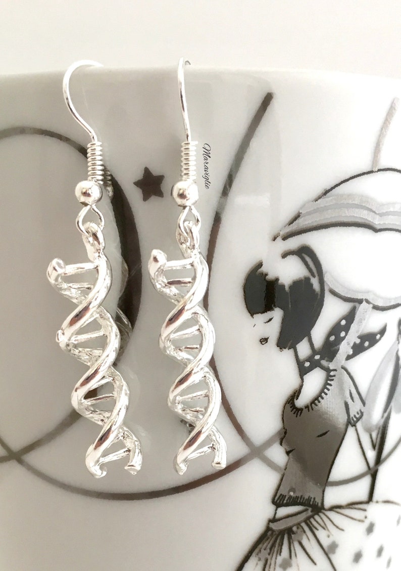 DNA Earrings, Double Helix Earrings, Science Jewelry, Neuroscience ...