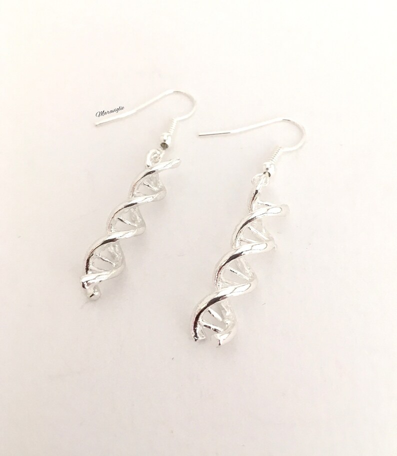 DNA Earrings Double Helix Earrings Science Jewelry | Etsy
