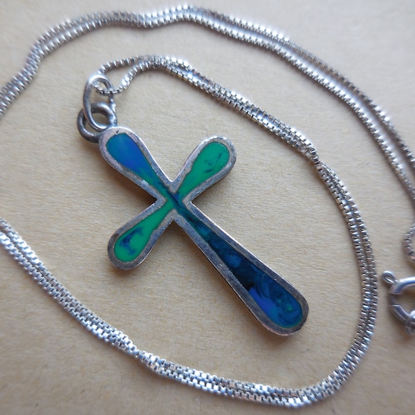 Blue Enamel Cross - Etsy
