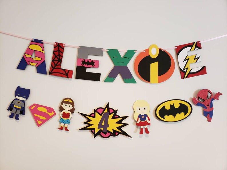 Superhero Banner, Super Hero Birthday, Super Hero Party Banner, Super ...