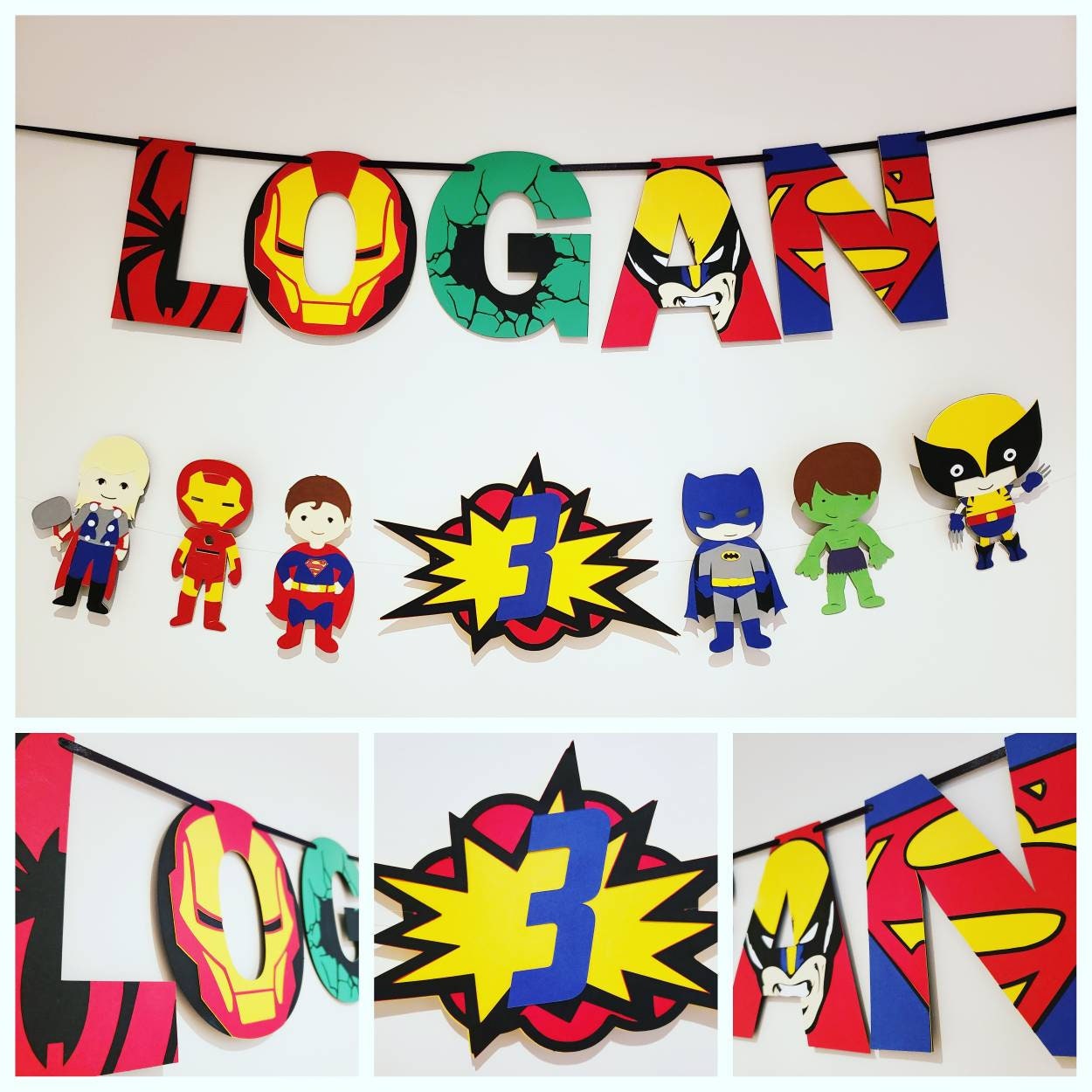 Superhero Banner, Super Hero Birthday, Super Hero Party Banner, Super ...