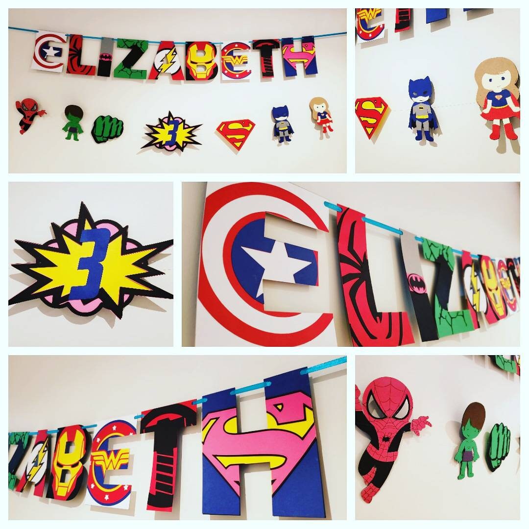 Superhero Banner, Super Hero Birthday, Super Hero Party Banner, Super ...