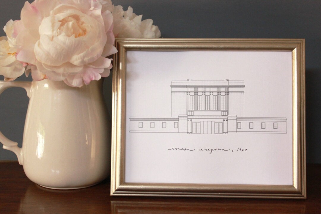 Mesa Arizona Temple Line Drawing, PDF Download - Etsy