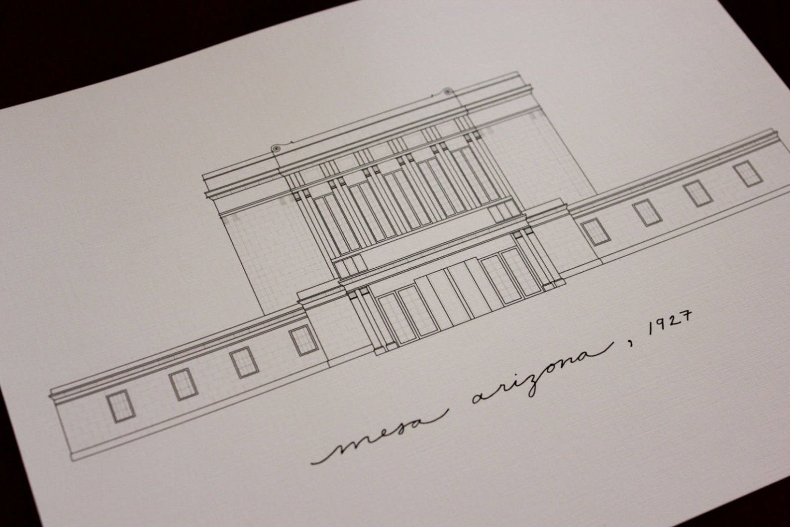 Mesa Arizona Temple Line Drawing, PDF Download - Etsy