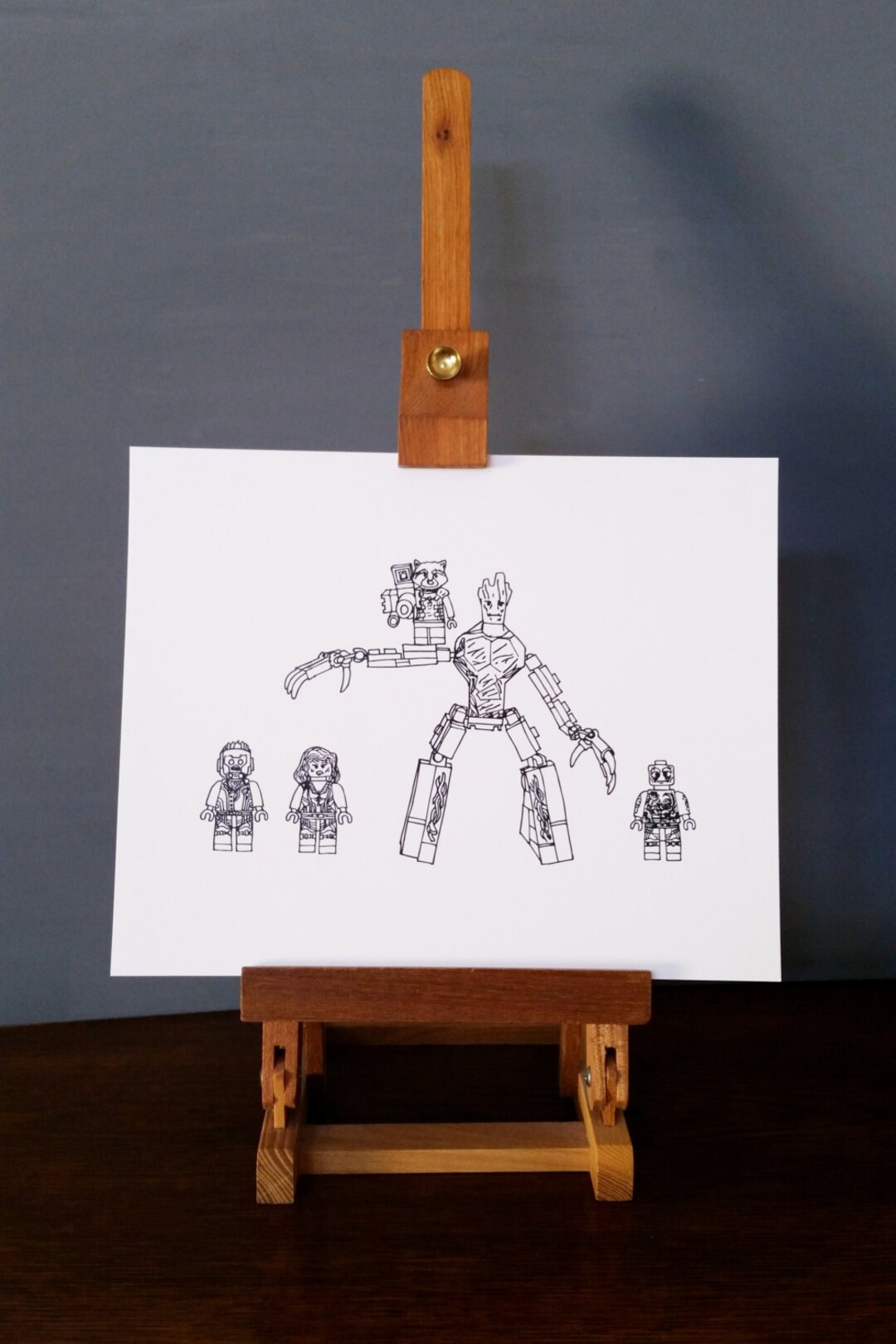 Brick Guardians - Line Drawing, Reproduction From Original Ink Drawing ...