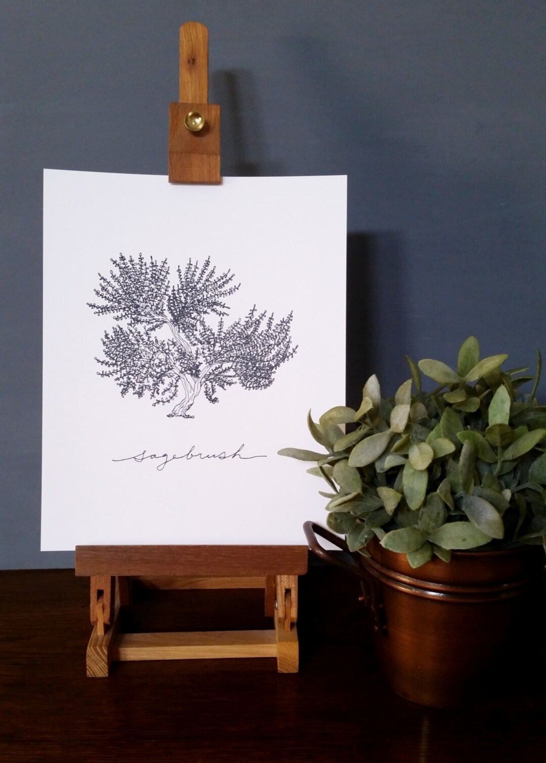 Sagebrush Line Drawing, Reproduction From Original Ink Drawing - Etsy