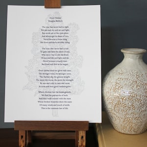 Good Timber Poem With Cedar Tree Line Drawing PDF Download | Etsy Australia