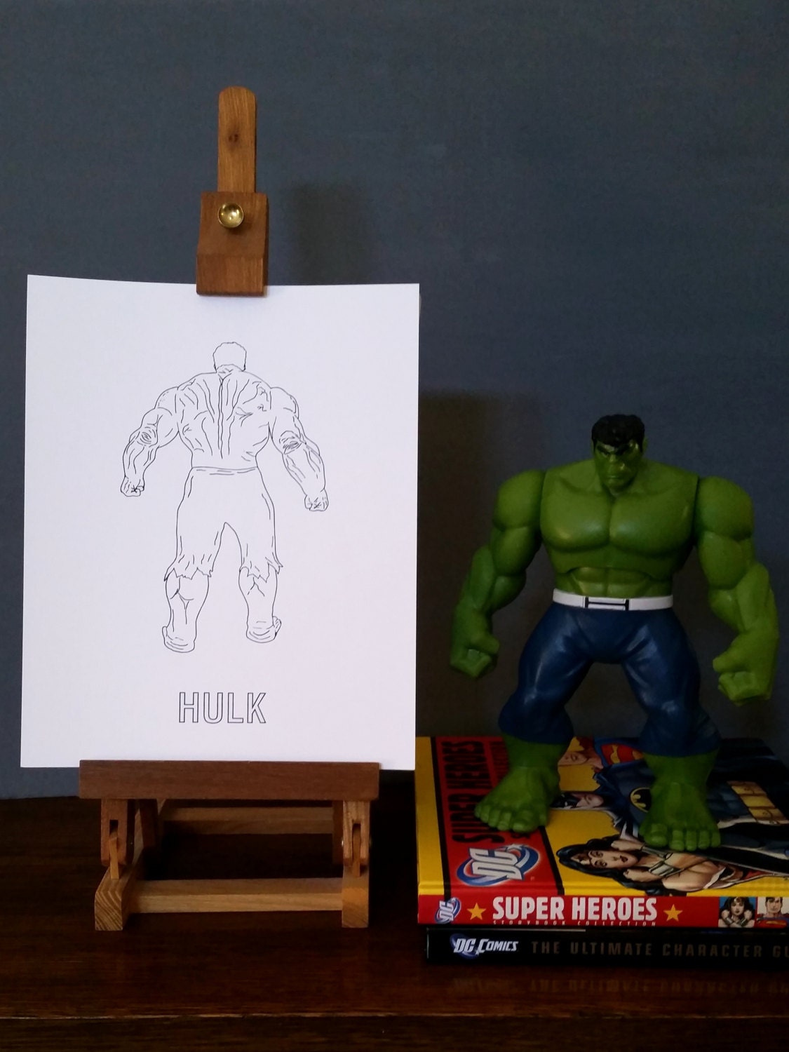 Avengers Hulk Ink Drawing