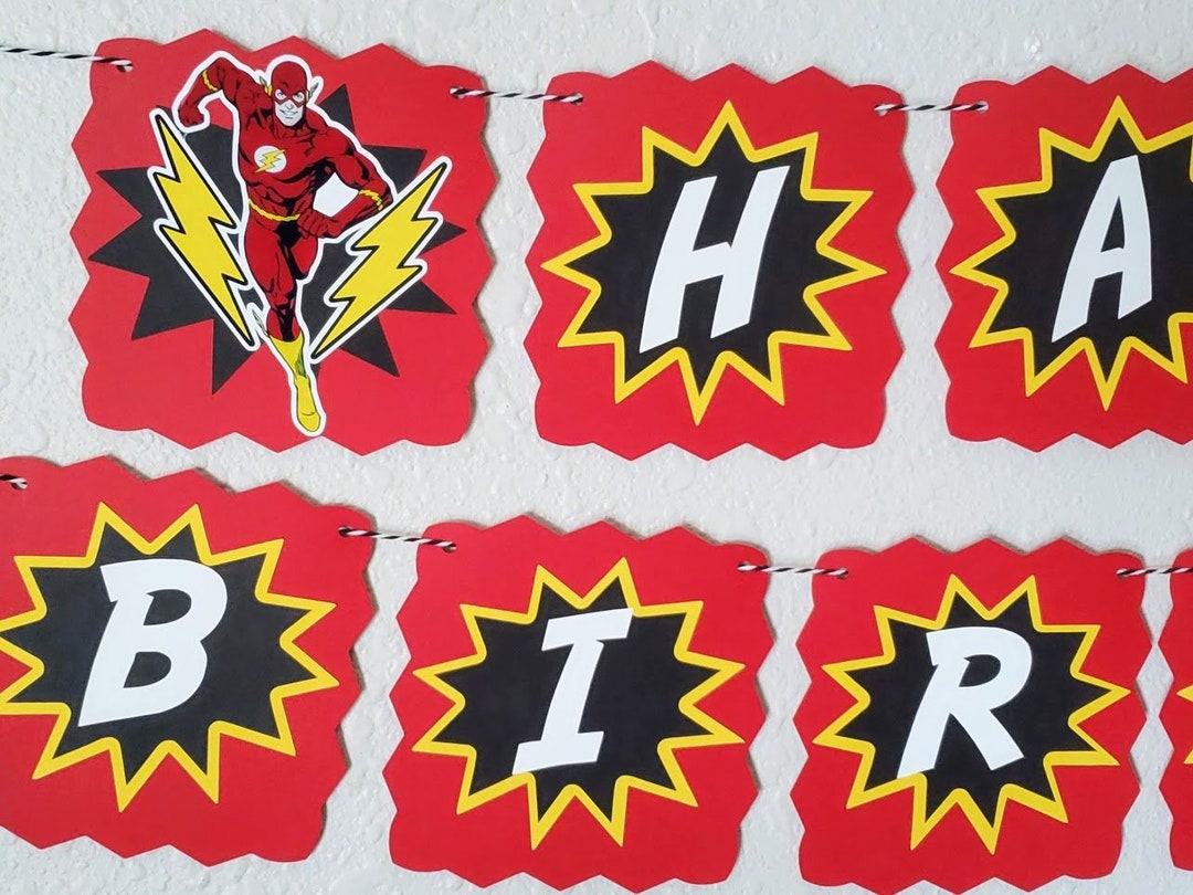 Flash Birthday Banner, Flash Birthday Party, Flash Birthday, Flash ...