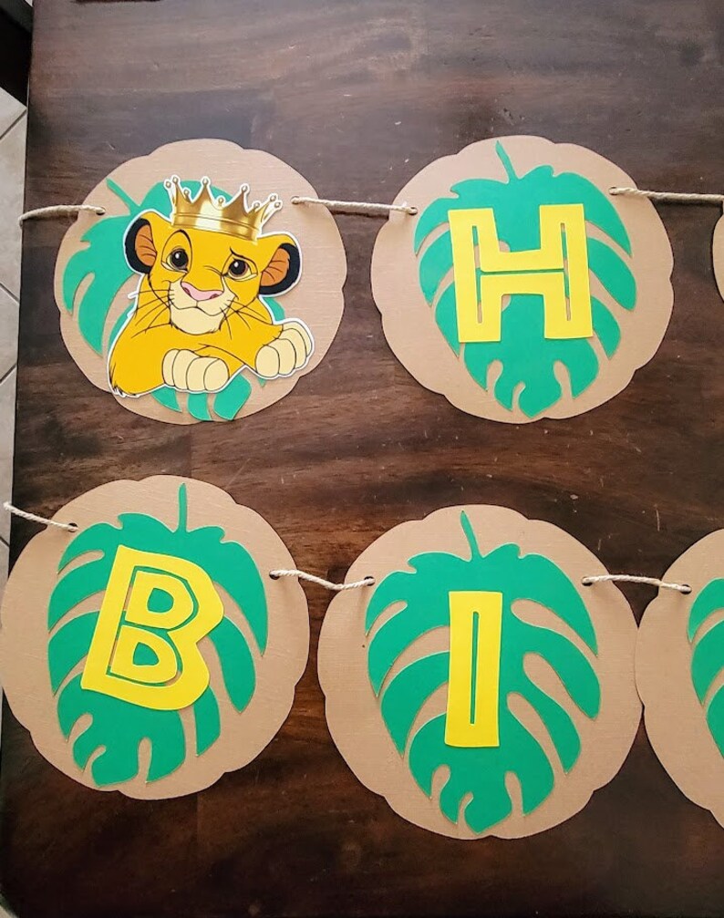 Lion King Happy Birthday Banner Simba Birthday Banner Lion - Etsy