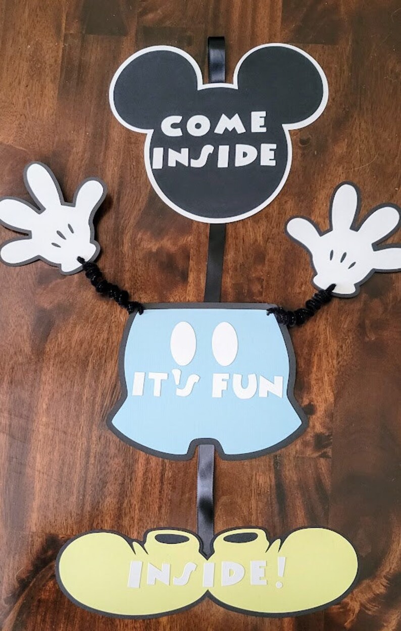 Mickey Mouse Birthday Door Sign, Custom Party Decor - Etsy