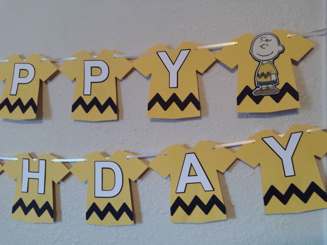Charlie Brown Birthday Banner Peanuts Birthday Banner | Etsy