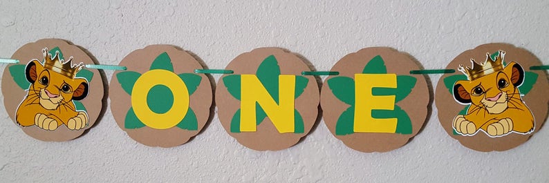 Lion King Happy Birthday Banner Simba Birthday Banner Lion | Etsy