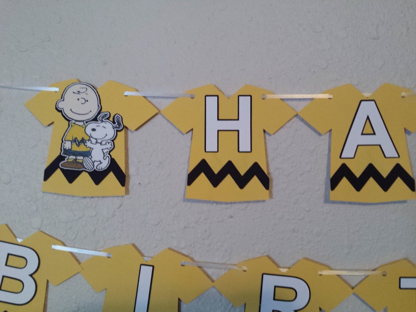Charlie Brown Birthday Banner Peanuts Birthday Banner | Etsy