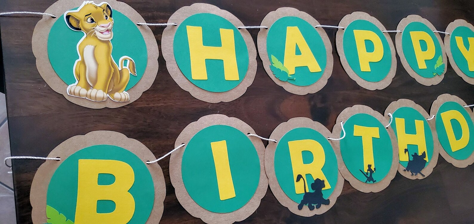 Lion King Happy Birthday Banner Simba Birthday Banner Lion | Etsy