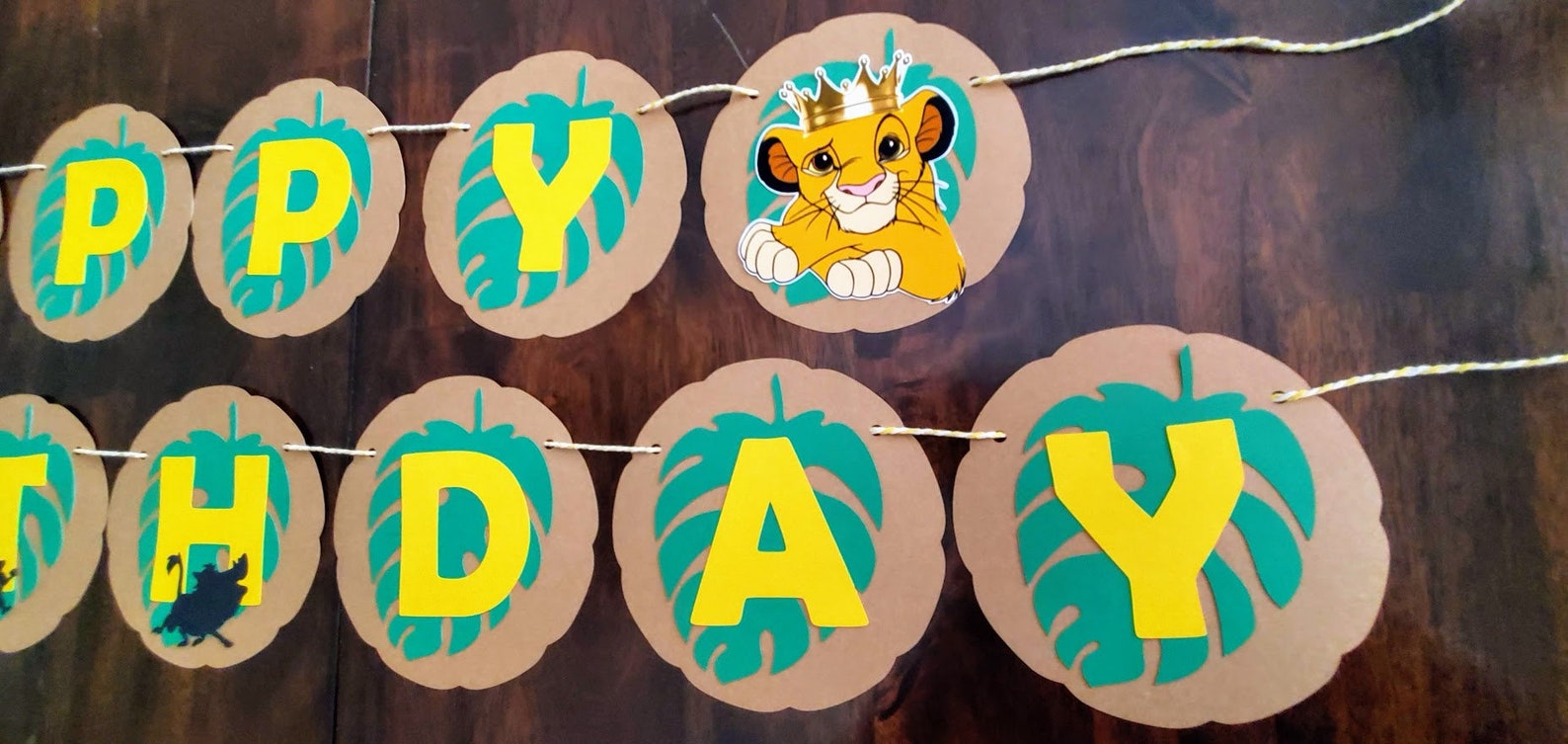 Lion King Happy Birthday Banner Simba Birthday Banner Lion | Etsy