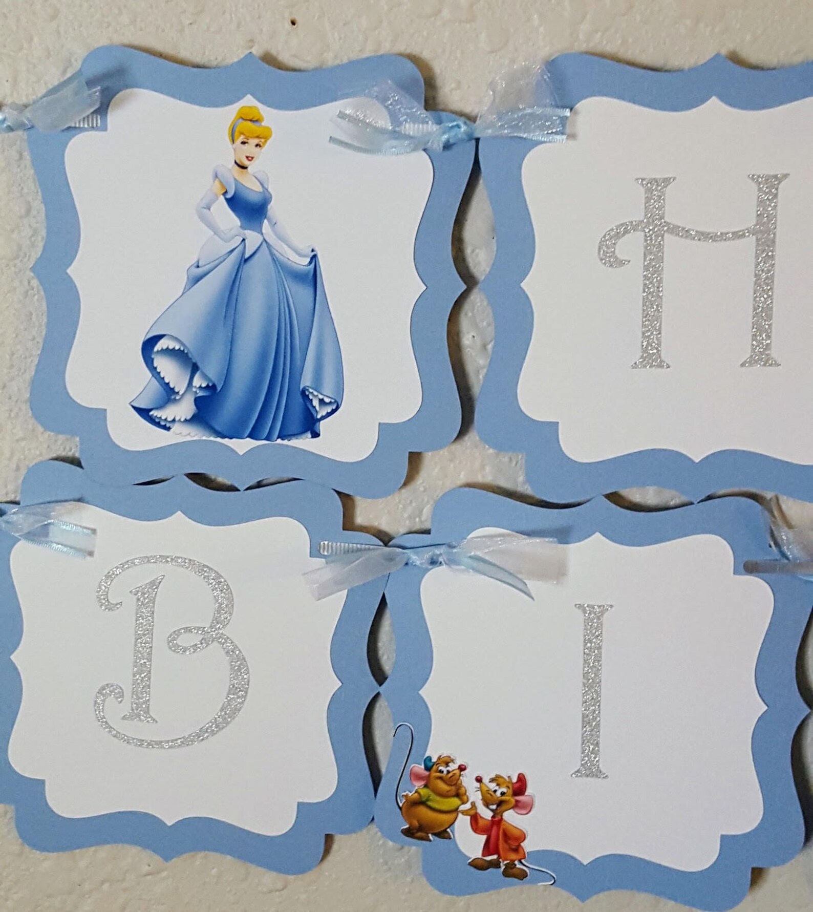 Cinderella Happy Birthday Banner Disney Princess Princesses - Etsy ...