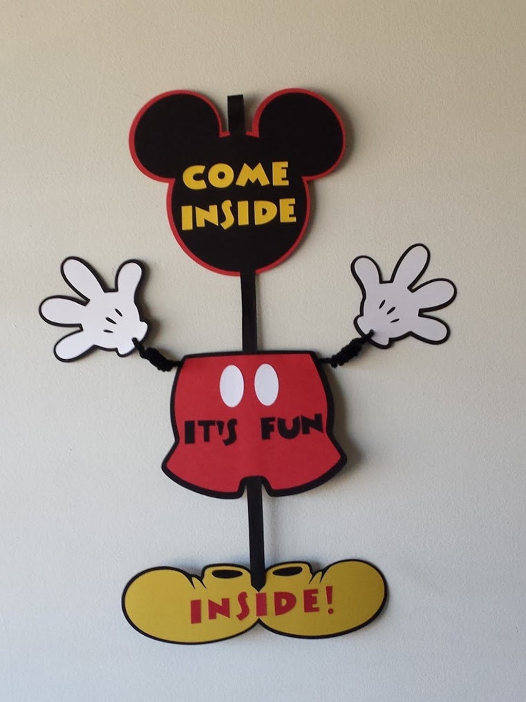 Mickey Mouse Birthday Door Sign, Custom Party Decor - Etsy