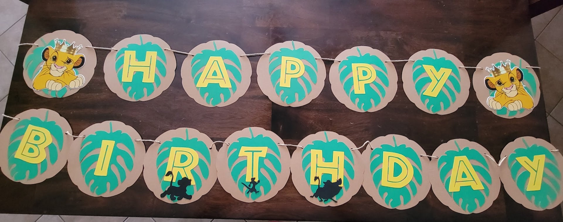 Lion King Happy Birthday Banner Simba Birthday Banner Lion | Etsy New ...