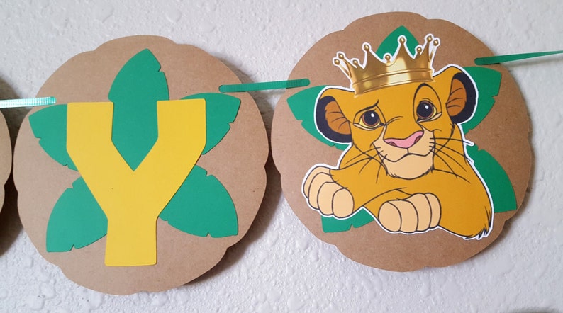 Lion King Happy Birthday Banner Simba Birthday Banner Lion | Etsy