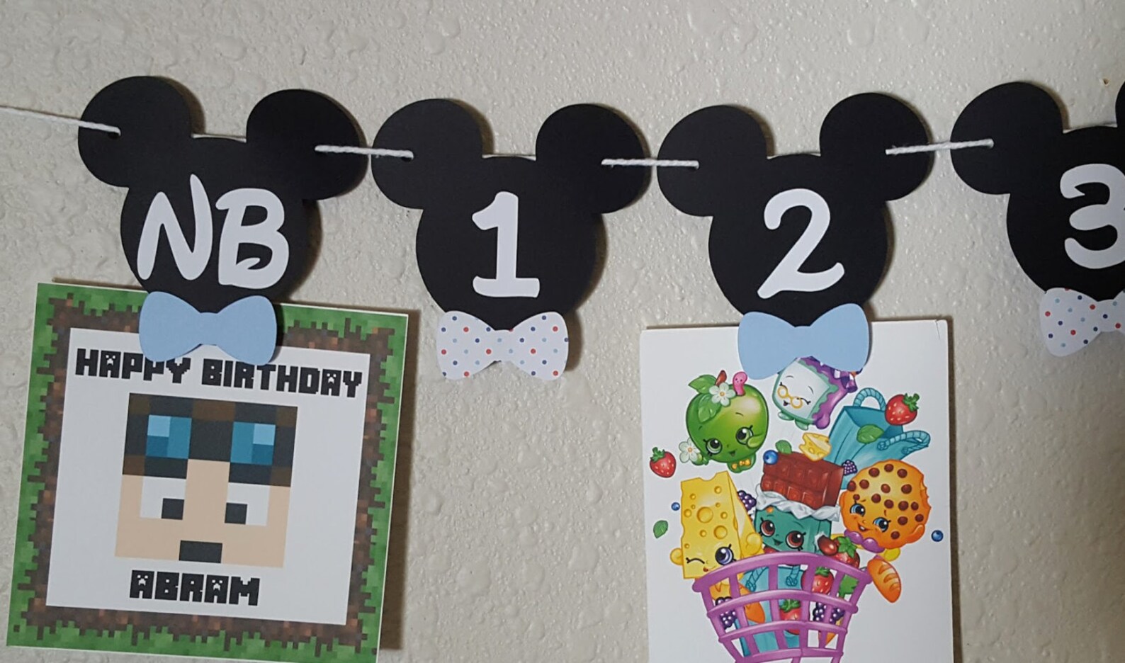 Mickey Mouse Photo Banner Mickey Mouse Bow Tie Banner Mickey - Etsy