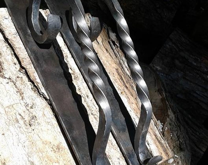Hand Forged Scrolled Pulls With Twists. - Etsy