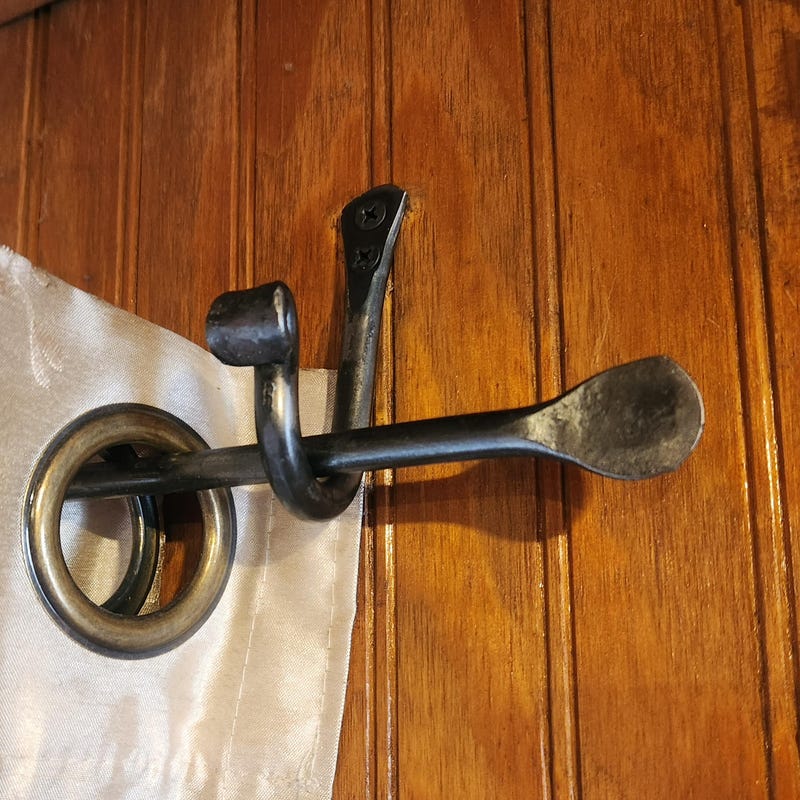 Hand Forged. Curtain Rod - Etsy