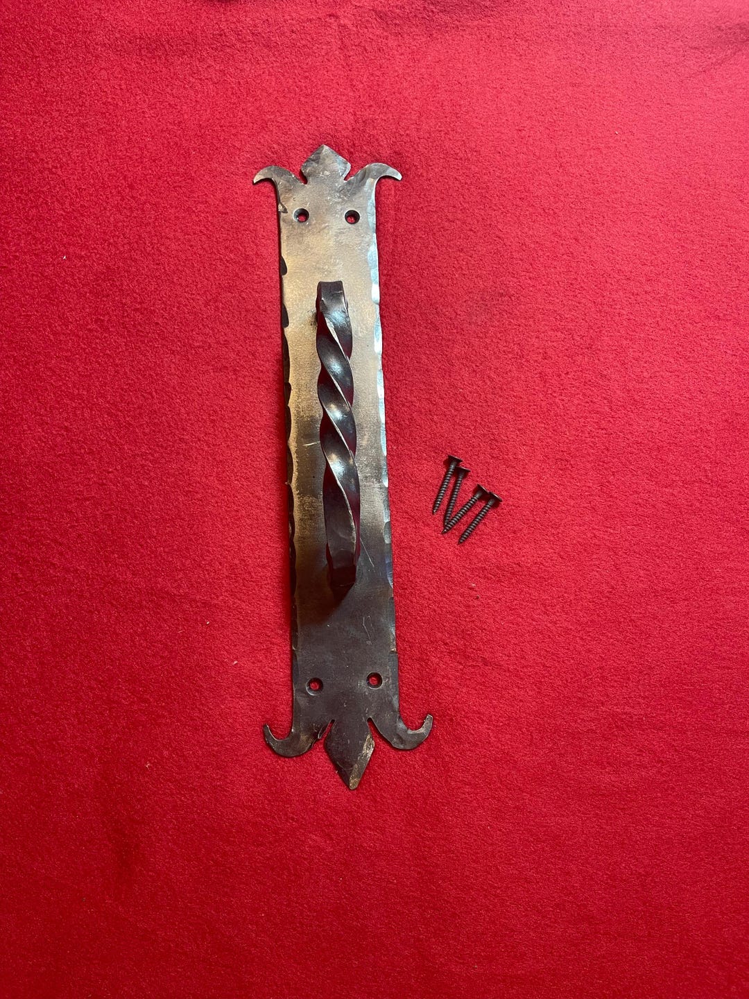 Medieval Fleur De Lis Door Pull With Twisted Handle - Etsy