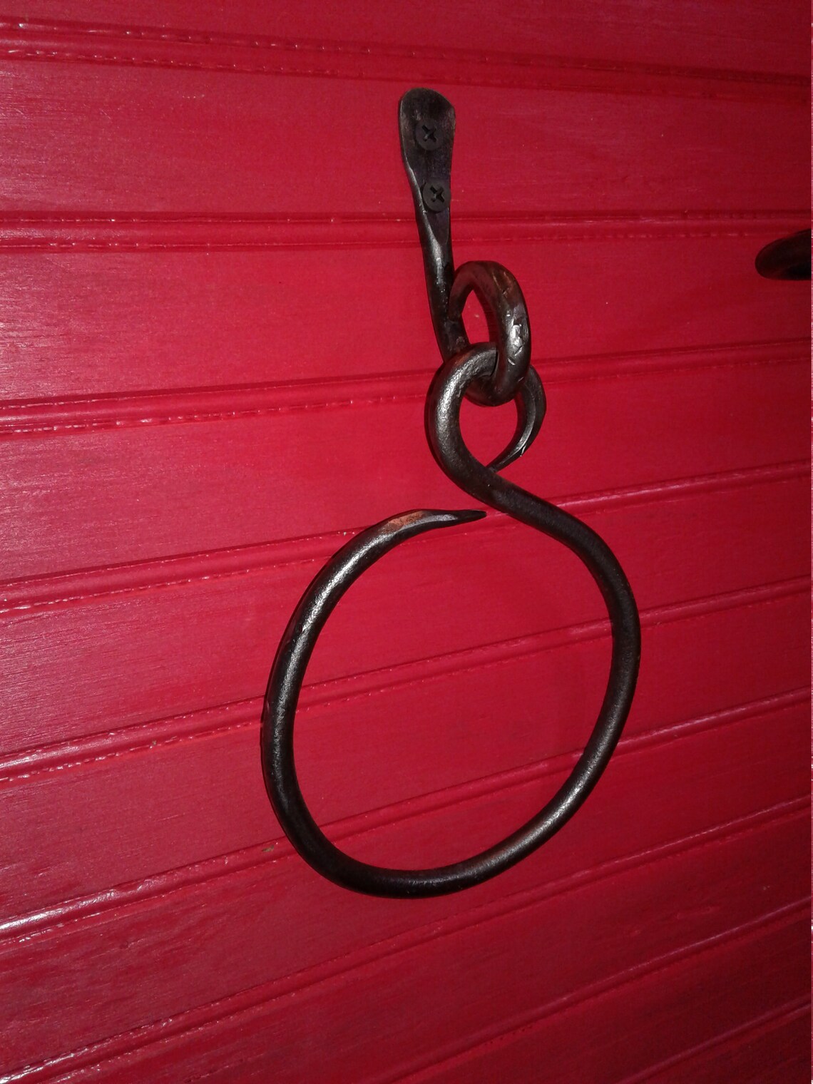 Roundstock Simple Top Iron Towel Ring Hand Forged by PCBS Glad | Etsy