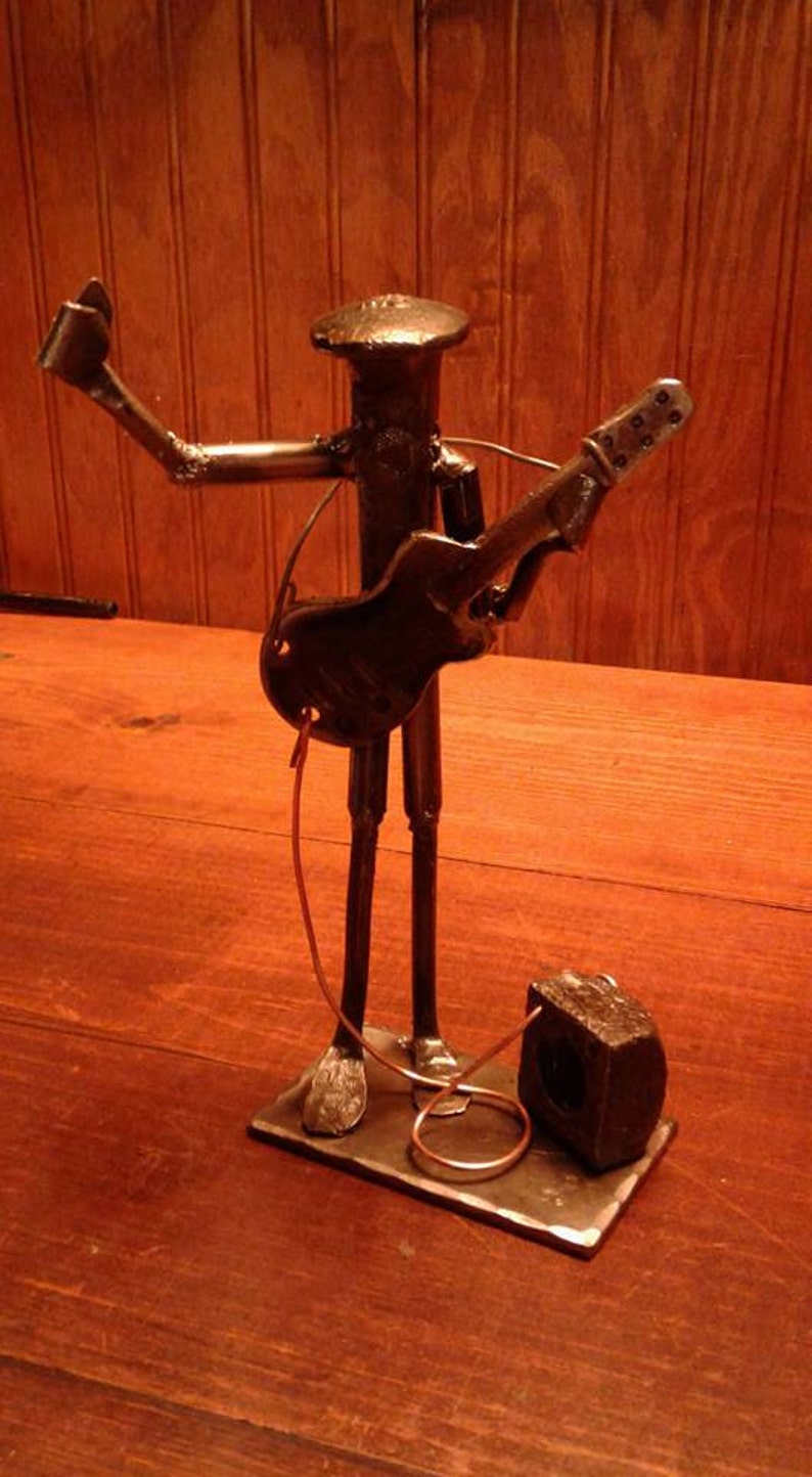 Hand Forged Metal Sculptures Repurposed Materials Great Gift Rail Road ...
