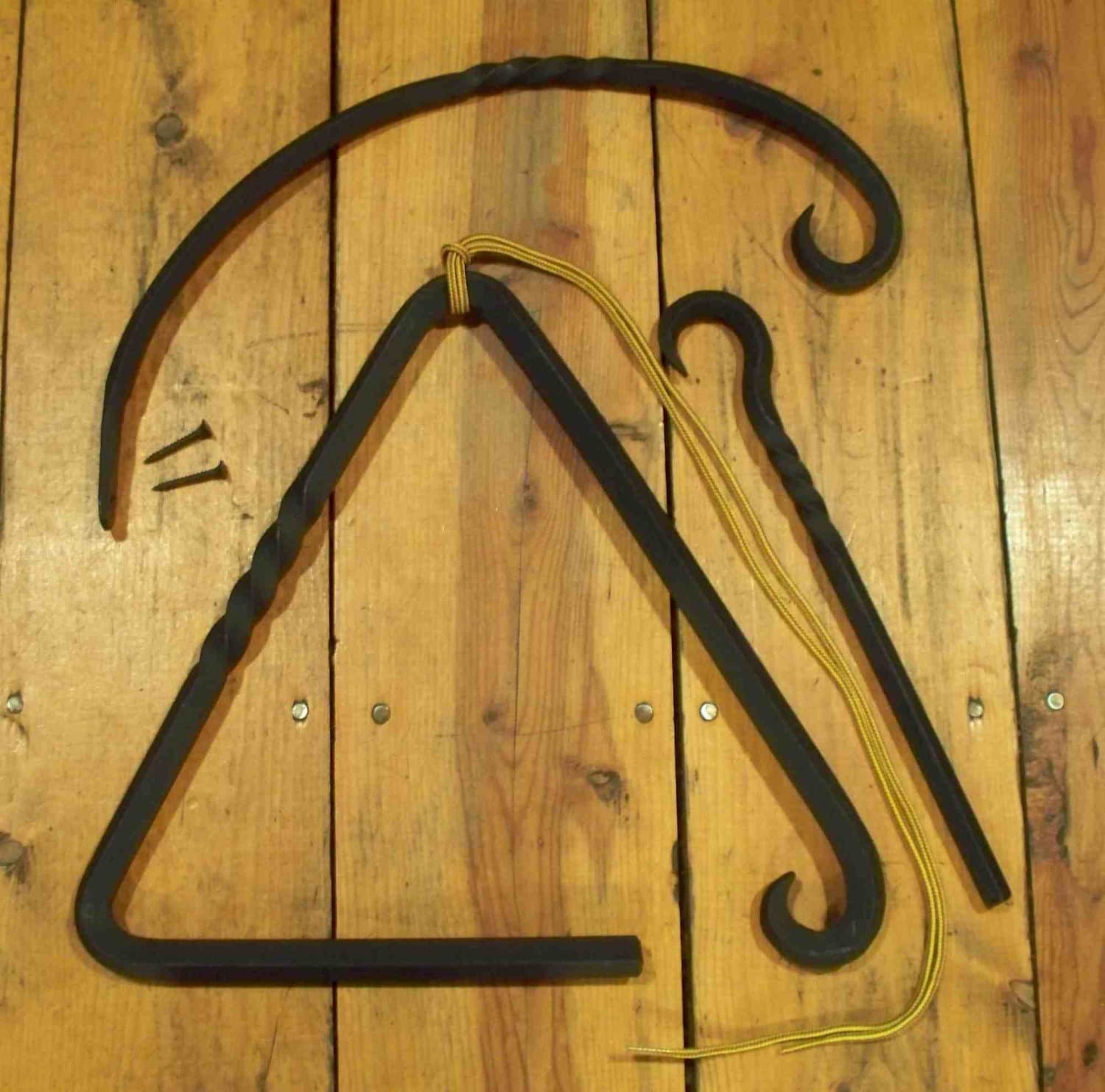 Iron Dinner Triangle W/ Hook and Clangor - Etsy